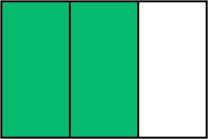 Green Rectangle Fraction 2:3 - Free vector clipart images on creazilla.com