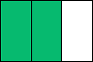Green Rectangle Fraction 2:3 - Free vector clipart images on creazilla.com