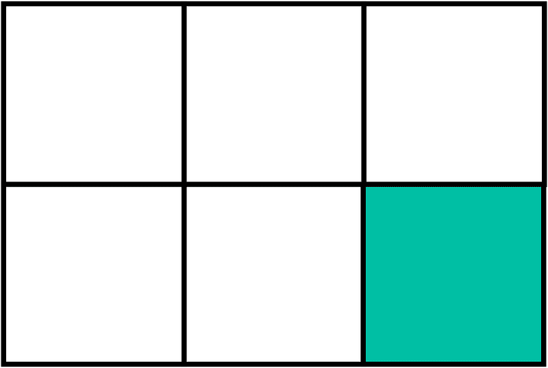 Teal-Green Rectangle Fraction 1:6 clipart. Free download transparent ...