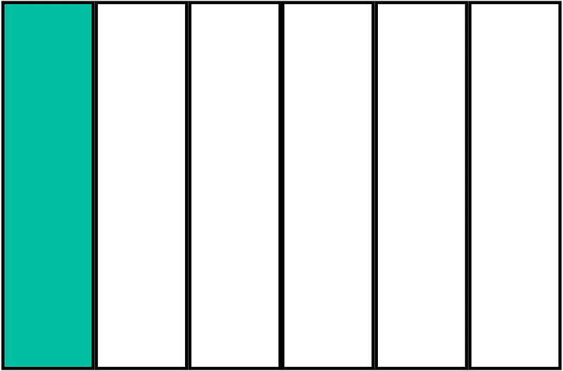 Teal-Green Rectangle Fraction 1:6 clipart. Free download transparent ...