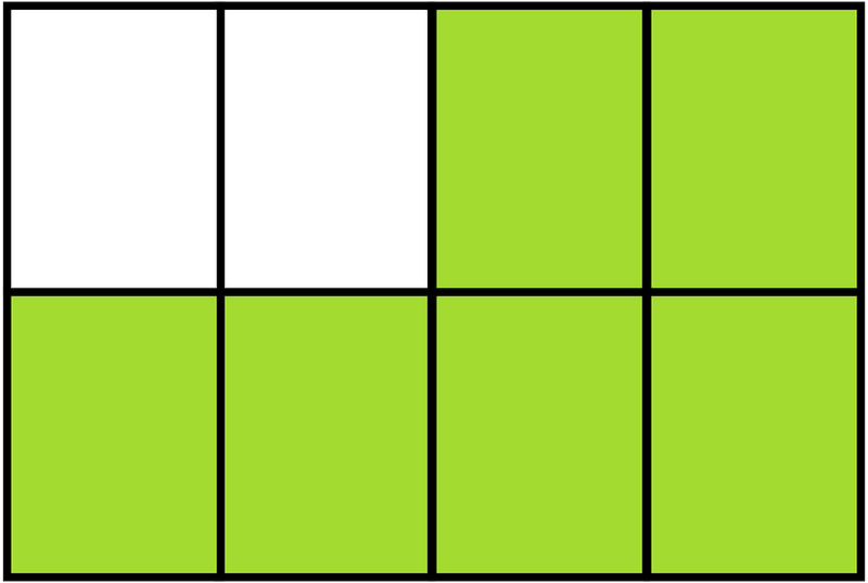 Lime Rectangle Fraction 6:8 - Free vector clipart images on creazilla.com