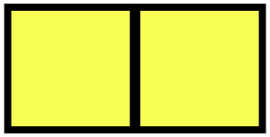 Yellow Rectangle Fraction 2:2 - Free vector clipart images on creazilla.com