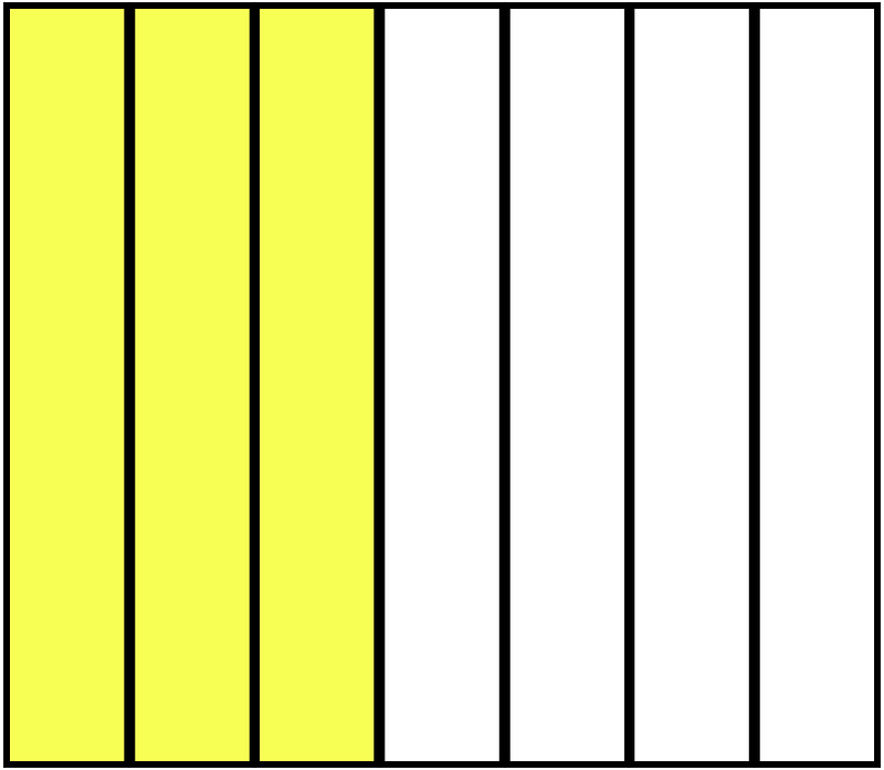 Yellow Rectangle Fraction 3:7 - Free vector clipart images on creazilla.com