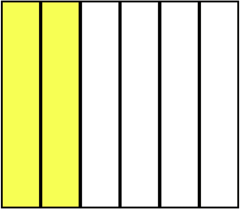 Yellow Rectangle Fraction 2:6 - Free vector clipart images on creazilla.com