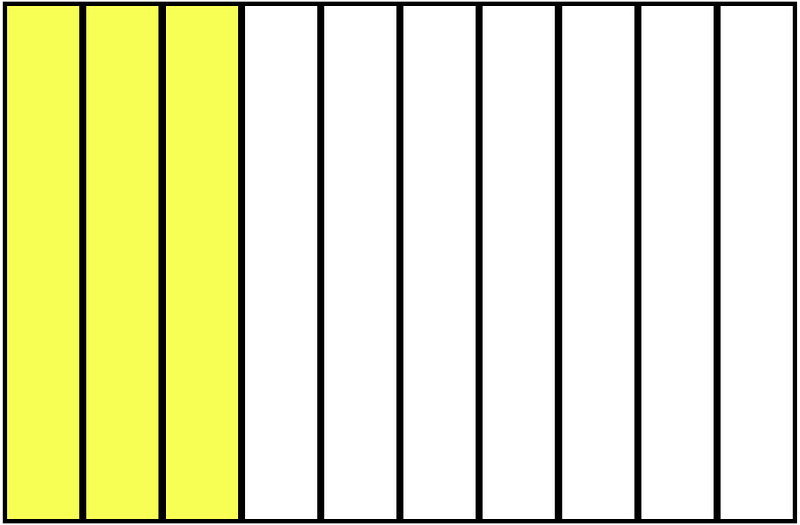 Yellow Rectangle Fraction 3:10 - Free vector clipart images on ...