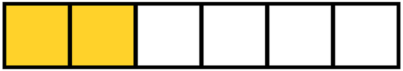 Yellow-Amber Rectangle Fraction 2:6 clipart. Free download transparent ...