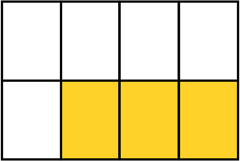 Yellow-Amber Rectangle Fraction 3:8 clipart. Free download transparent ...