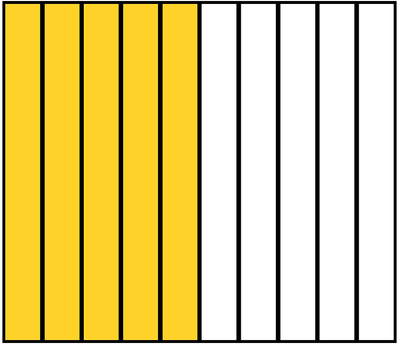 Yellow-Amber Rectangle Fraction 5:10 - Free vector clipart images on ...