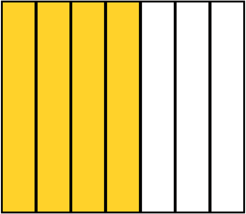 Yellow-Amber Rectangle Fraction 4:7 - Free vector clipart images on ...