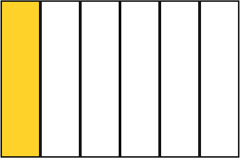 Yellow-Amber Rectangle Fraction 1:6 clipart. Free download transparent ...