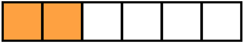 Orange Rectangle Fraction 2:6 - Free vector clipart images on creazilla.com