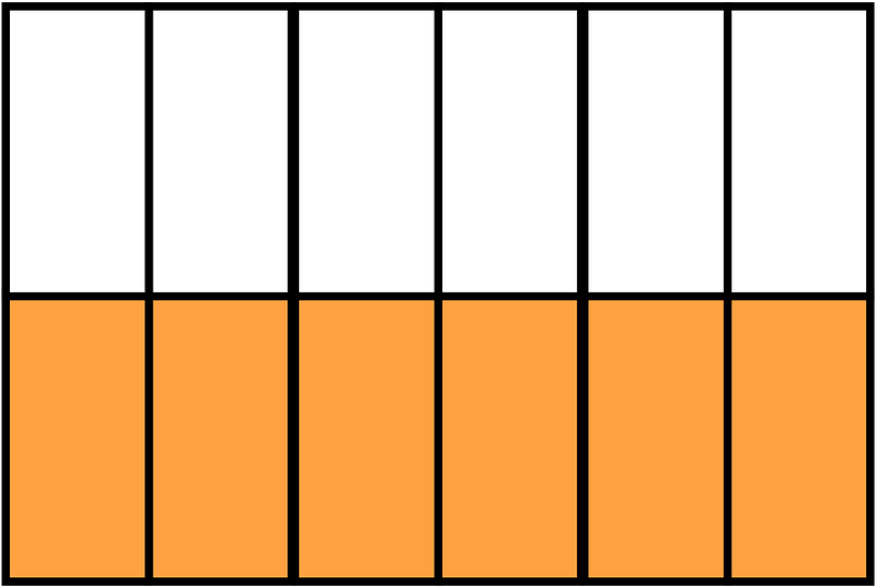 Orange Rectangle Fraction 6:12 - Free vector clipart images on ...