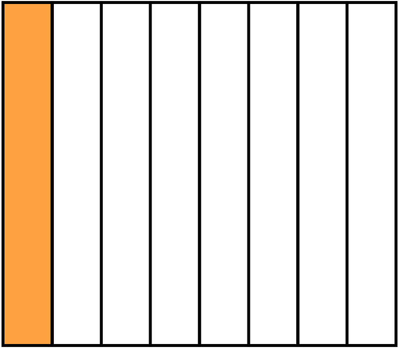 Orange Rectangle Fraction 1:8 - Free vector clipart images on creazilla.com