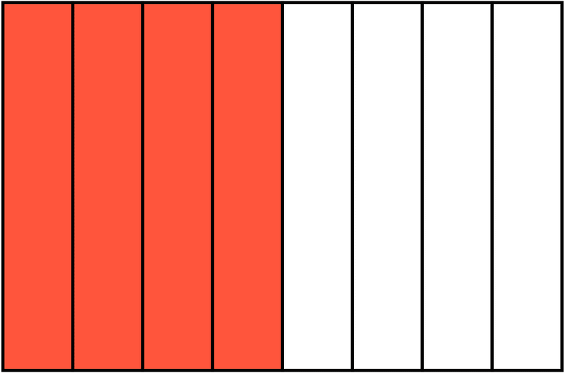 Vermilion Rectangle Fraction 4:8 clipart. Free download transparent ...
