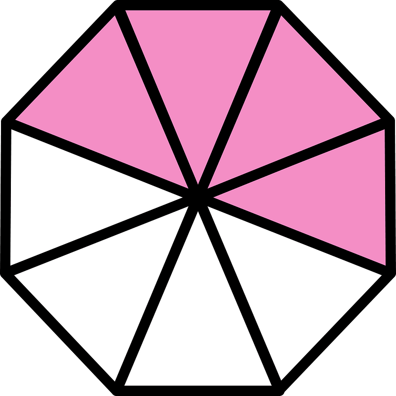 Purple Regular Octagon Fraction 4:8 clipart. Free download transparent ...