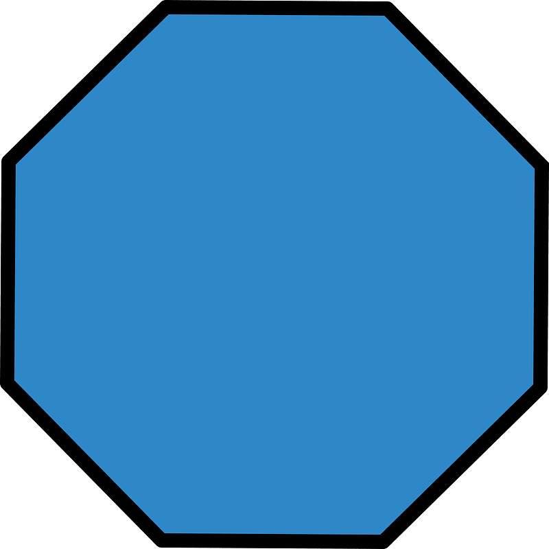 Blue Octagon Fraction 1:1 clipart. Free download transparent .PNG ...