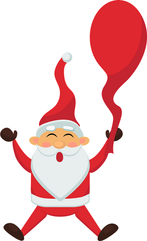 Santa Claus falling down with his bag clipart. Free download ...