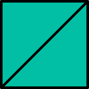 Teal-Green Square Fraction 2:4 clipart. Free download transparent .PNG ...