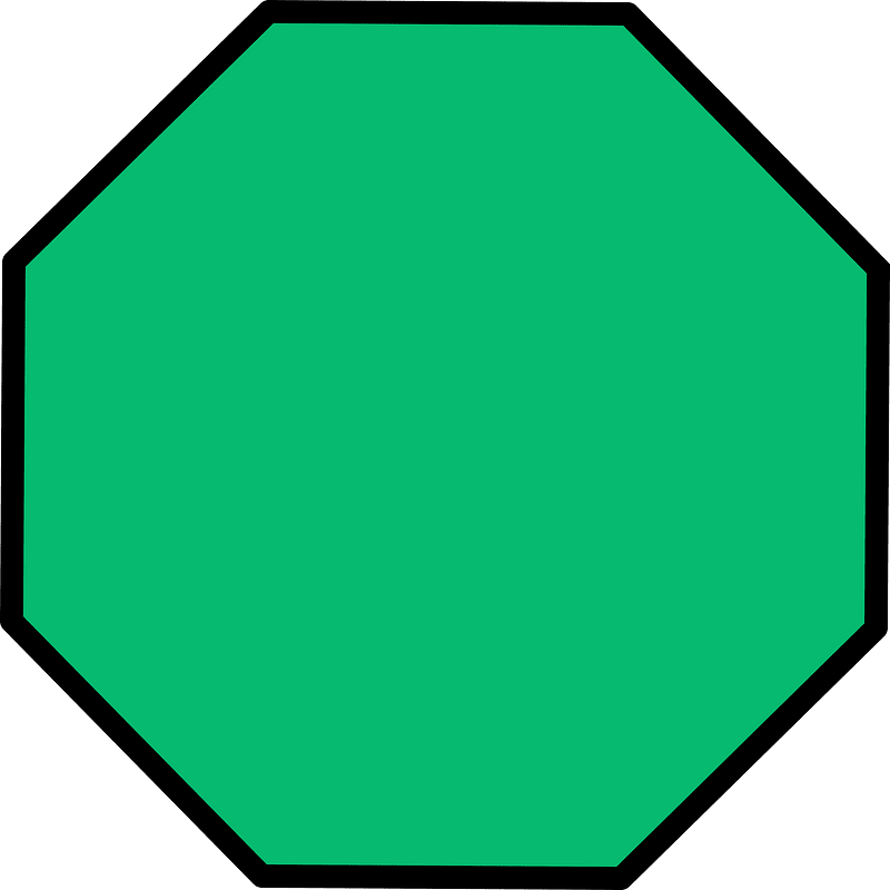 Green Octagon Fraction 1:1 clipart. Free download transparent .PNG ...