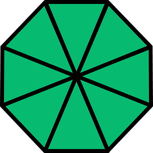 Teal-Green Regular Octagon Fraction 2:8 clipart. Free download ...