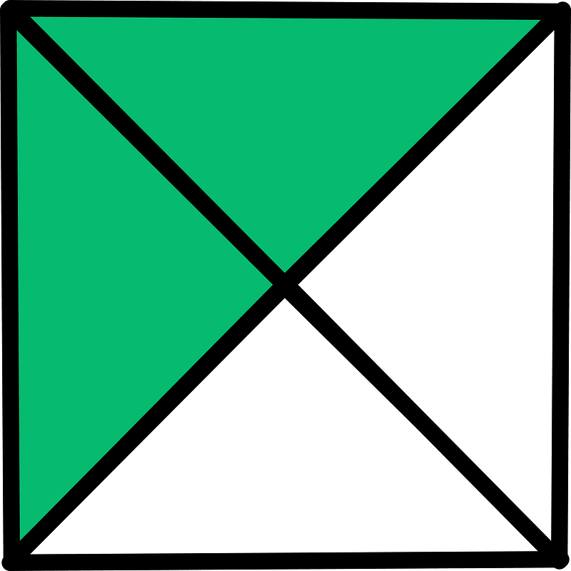 Green Square Fraction 2:4 clipart. Free download transparent .PNG ...