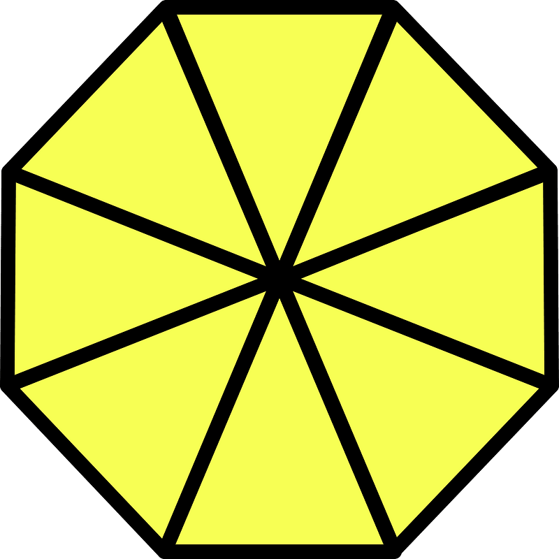 Yellow Regular Octagon Fraction 8:8 clipart. Free download transparent ...