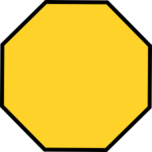Yellow Octagon Fraction 1:2 clipart. Free download transparent .PNG ...