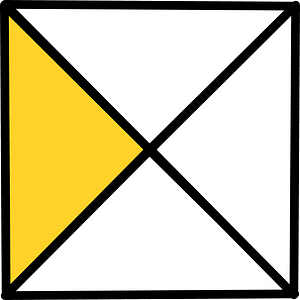 Yellow-Amber Square Fraction 1:4 - Free vector clipart images on ...