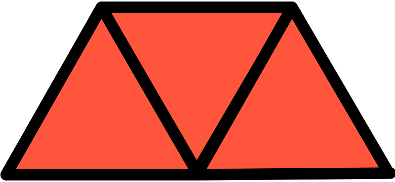 Vermilion Triangles Fraction 2:3 clipart. Free download transparent ...