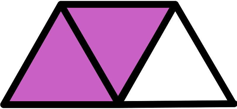 Magenta Triangles Fraction 2:3 clipart. Free download transparent .PNG ...