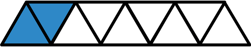 Blue Triangles Fraction 2:9 - Free vector clipart images on creazilla.com