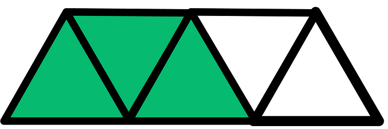 Green Triangles Fraction 3:5 - Free vector clipart images on creazilla.com