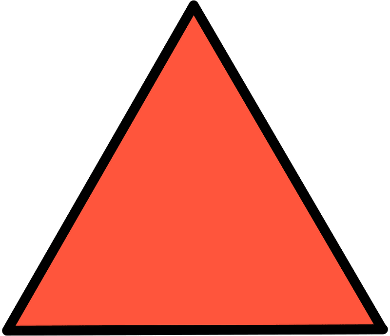 Vermilion Triangle Fraction 1:1 - Free vector clipart images on ...