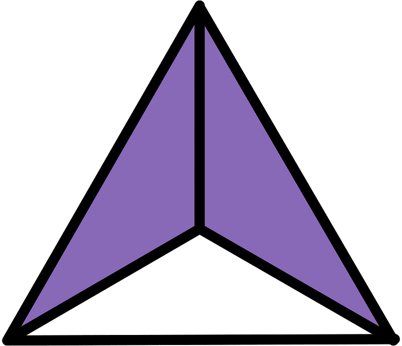 Violet Triangle Fraction 2:3 clipart. Free download transparent .PNG ...