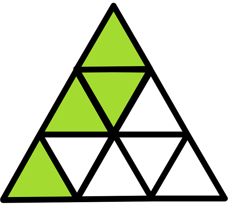 Lime Triangle Fraction 4:9 - Free vector clipart images on creazilla.com