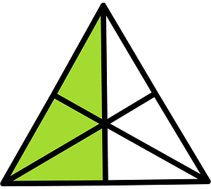 Lime Triangle Fraction 3:6 - Free vector clipart images on creazilla.com