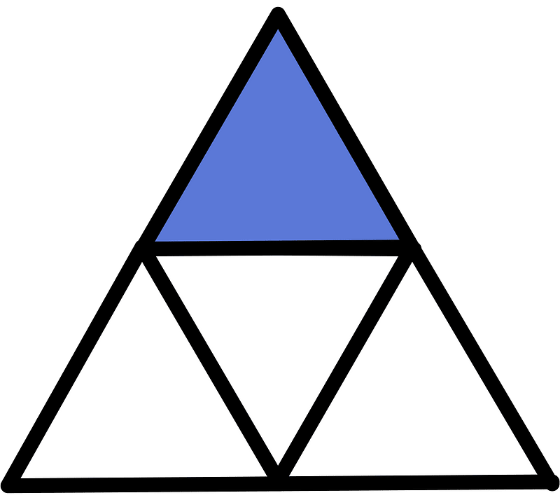 Ultramarine Triangle Fraction 1:4 - Free vector clipart images on ...