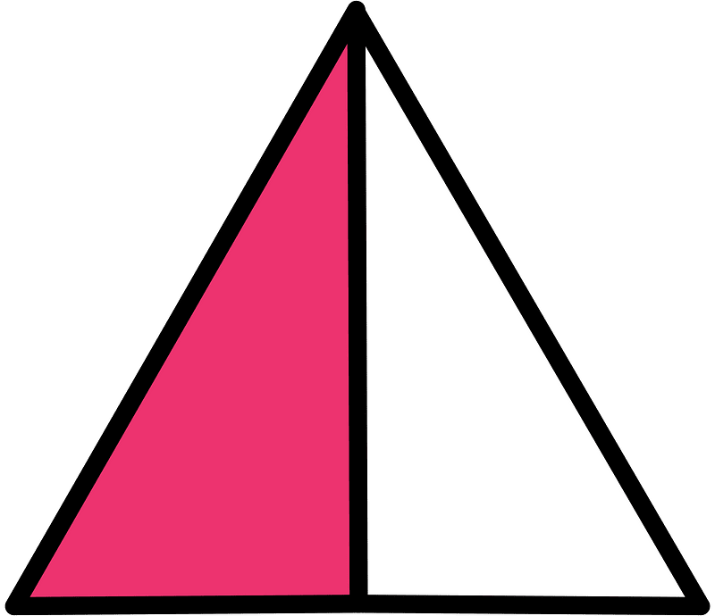 Pink Triangle Fraction 1:2 clipart. Free download transparent .PNG ...