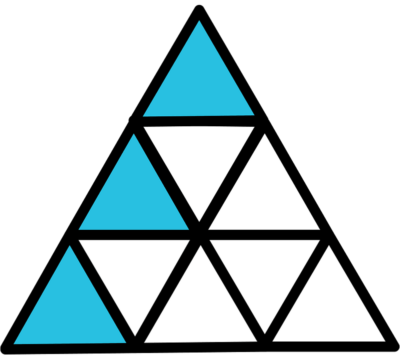 Cerulean-Blue Triangle Fraction 3:9 - Free vector clipart images on ...