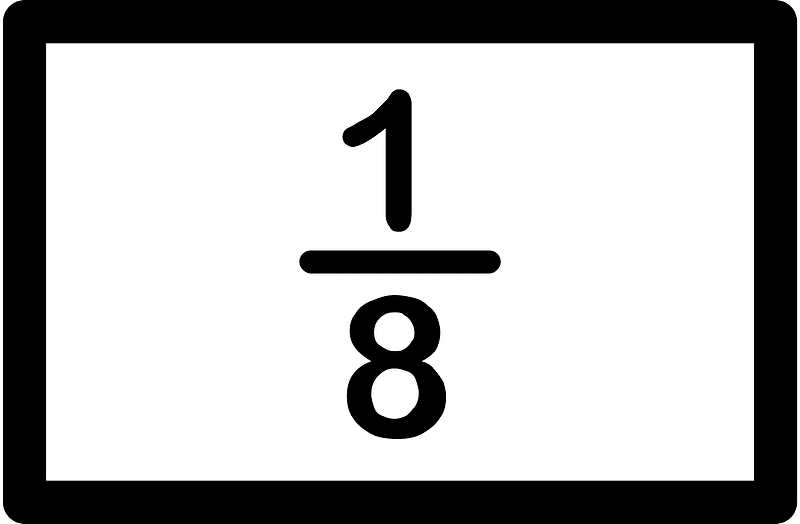 Strips Fractions 1:8 - Free vector clipart images on creazilla.com