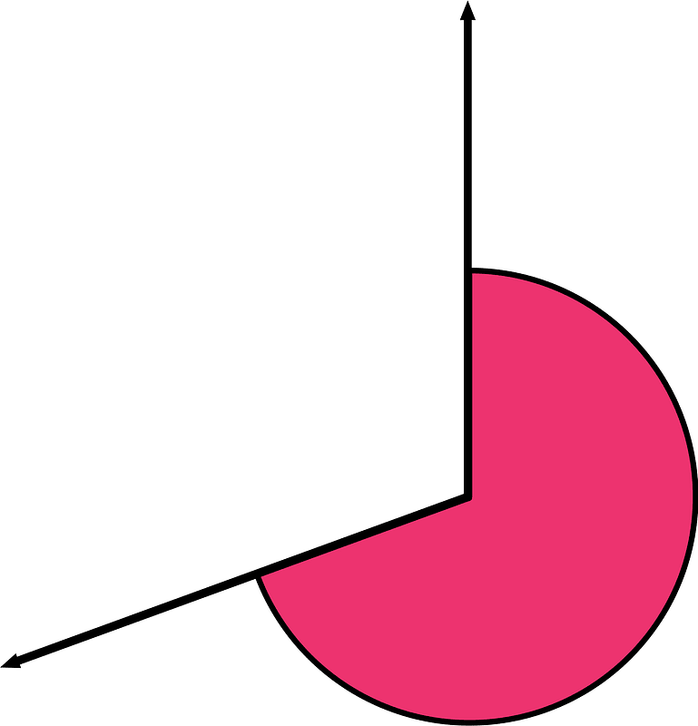 250 Degree angle (Pink) - Free vector clipart images on creazilla.com