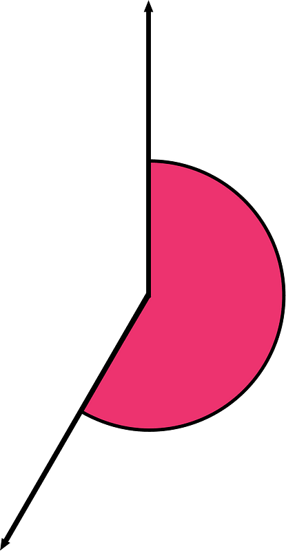 210 Degree angle (Pink) - Free vector clipart images on creazilla.com