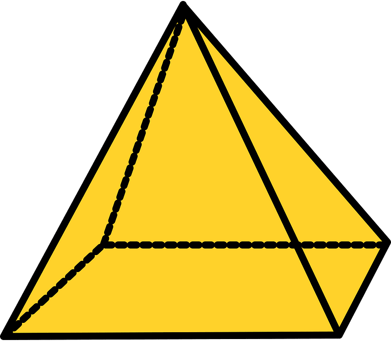 Yellow-Amber Square Based Pyramid clipart. Free download transparent ...