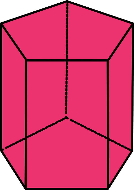 Pink Pentagonal prism - Free vector clipart images on creazilla.com