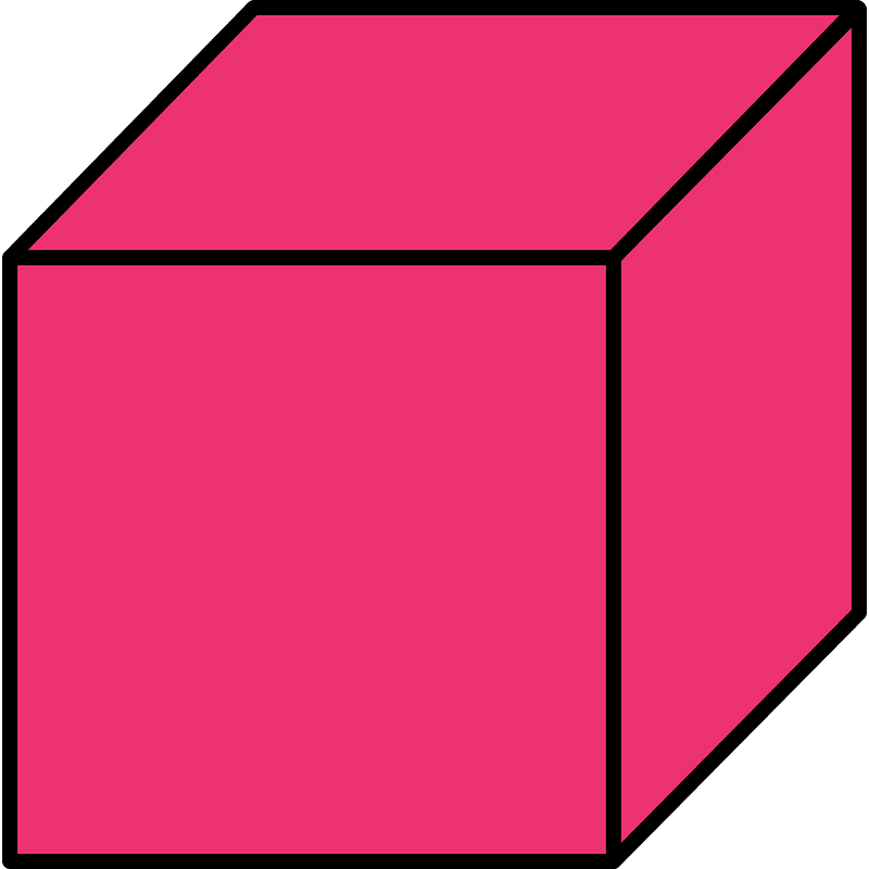 Pink Cube clipart. Free download transparent .PNG | Creazilla