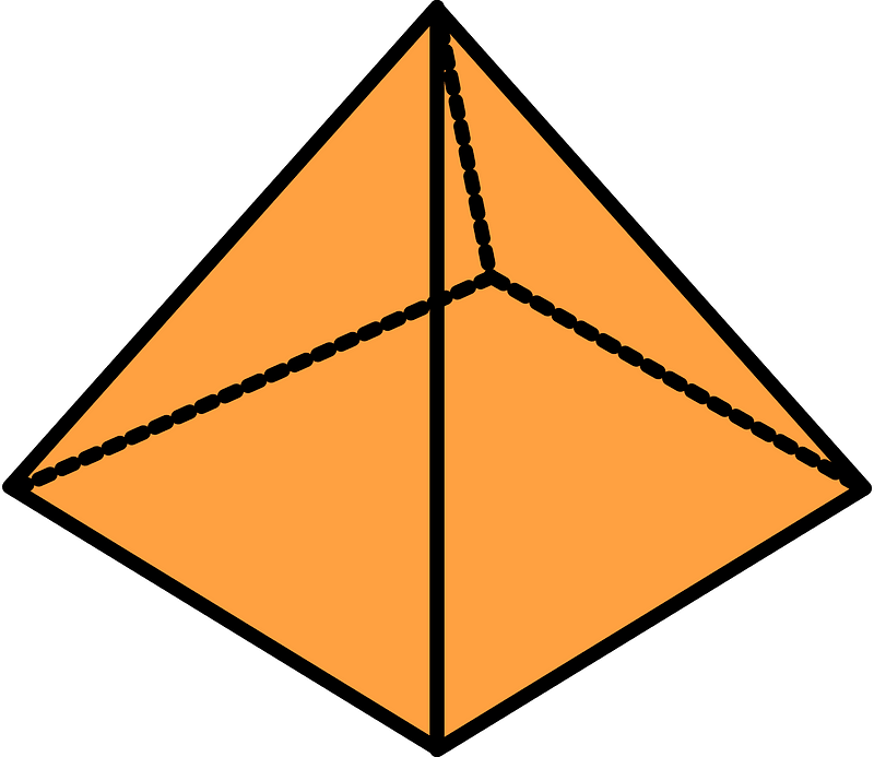 Orange Square Based Pyramid - Free vector clipart images on creazilla.com