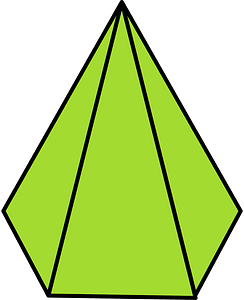 Lime Pentagonal pyramid clipart. Free download transparent .PNG | Creazilla
