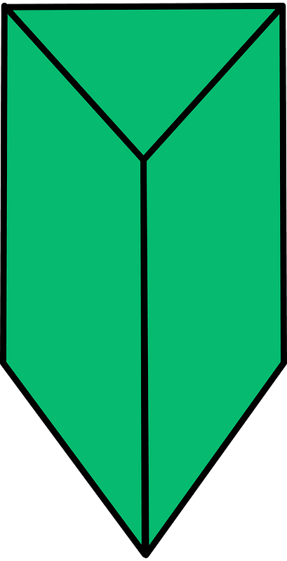 Green Triangular prism clipart. Free download transparent .PNG | Creazilla