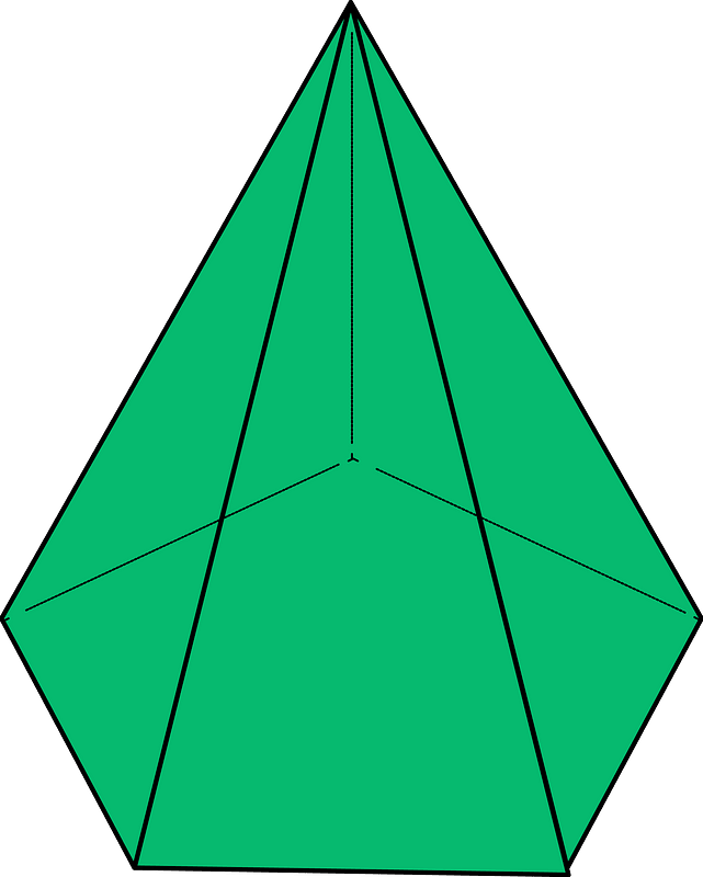 Green Pentagonal pyramid - Free vector clipart images on creazilla.com