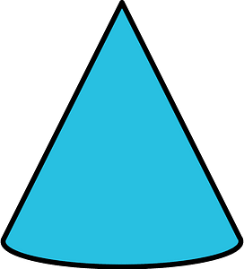 Cerulean-Blue Cone - Free vector clipart images on creazilla.com